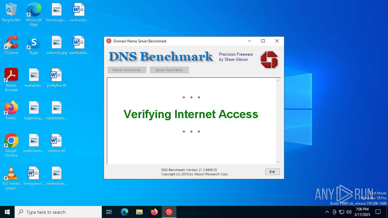 Analysis DNSBench.exe (MD5: 04177F89FA23B9D6FEC146D9BE737566) Suspicious activity - Interactive ...
