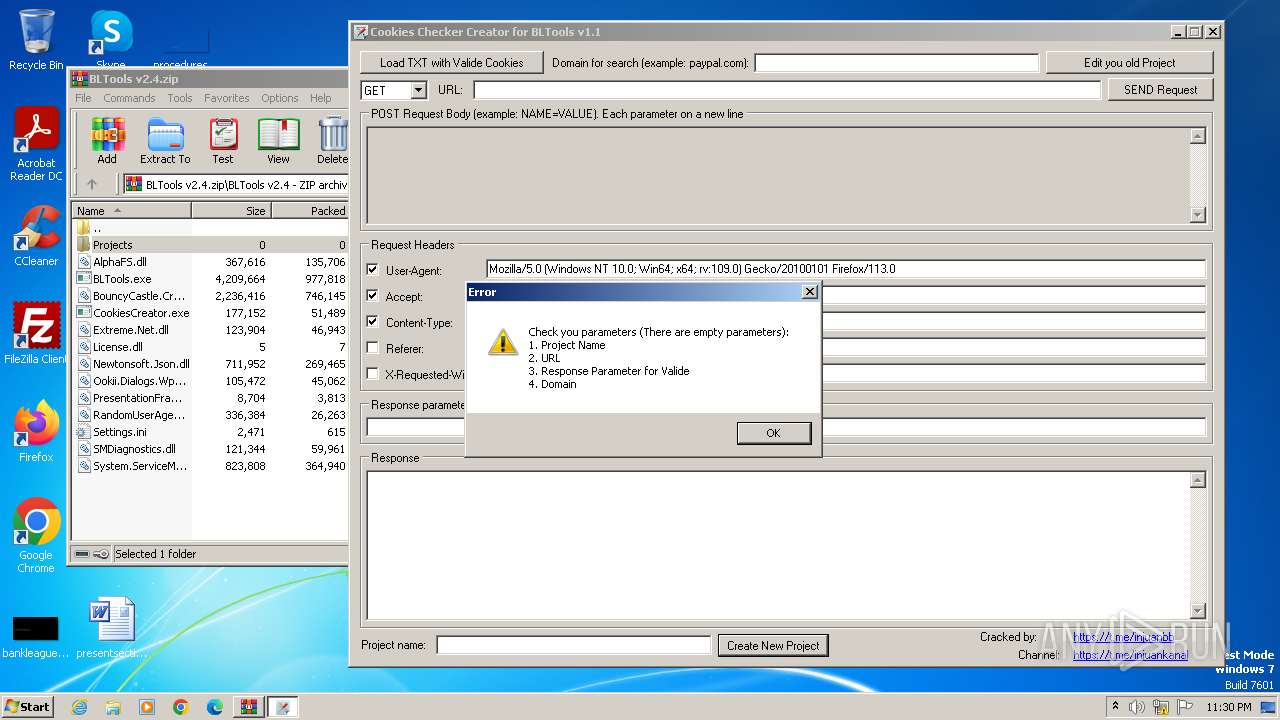 Malware Analysis Bltools V2.4.zip Malicious Activity 