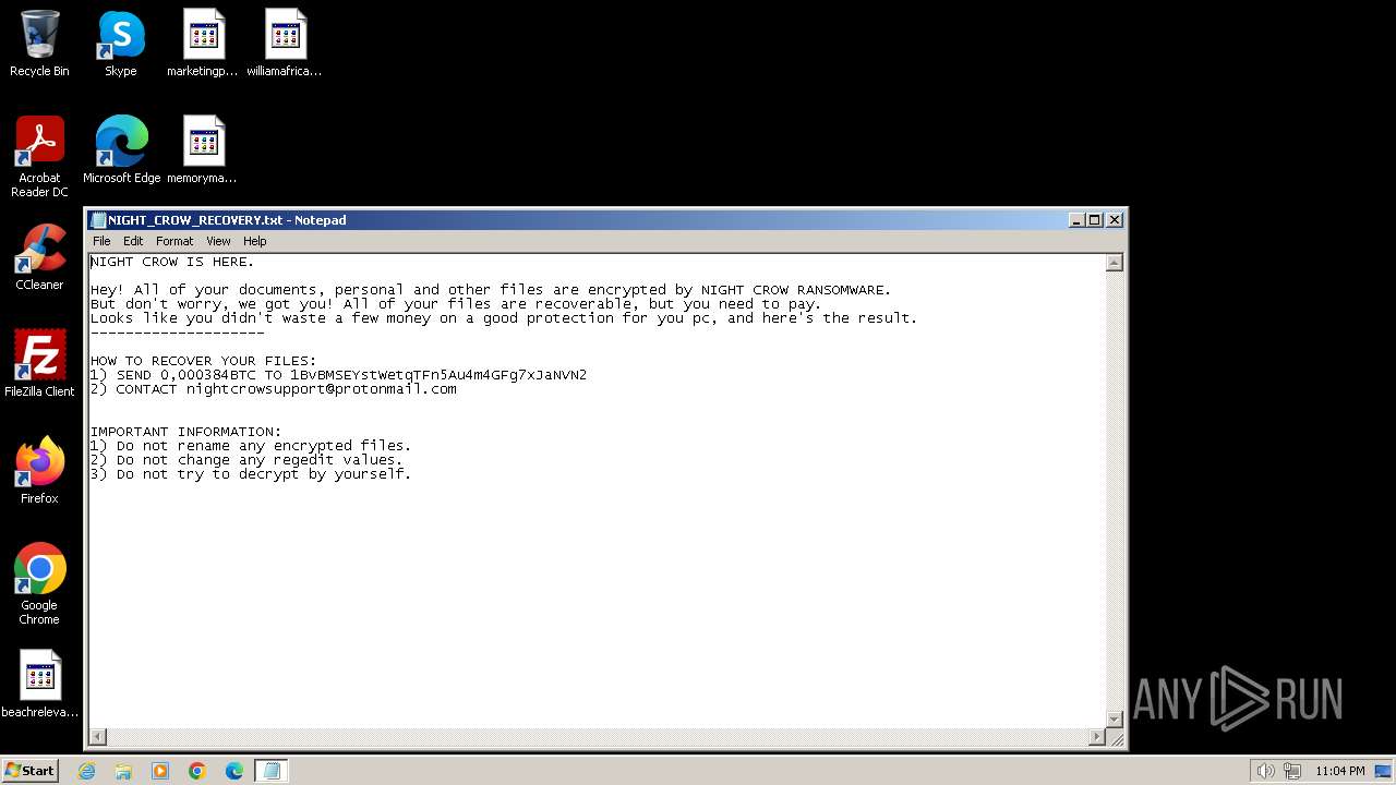Analysis NC-Win32.exe (MD5: C436FB40A5C29950184D5E2301B6E567) Malicious activity - Interactive ...