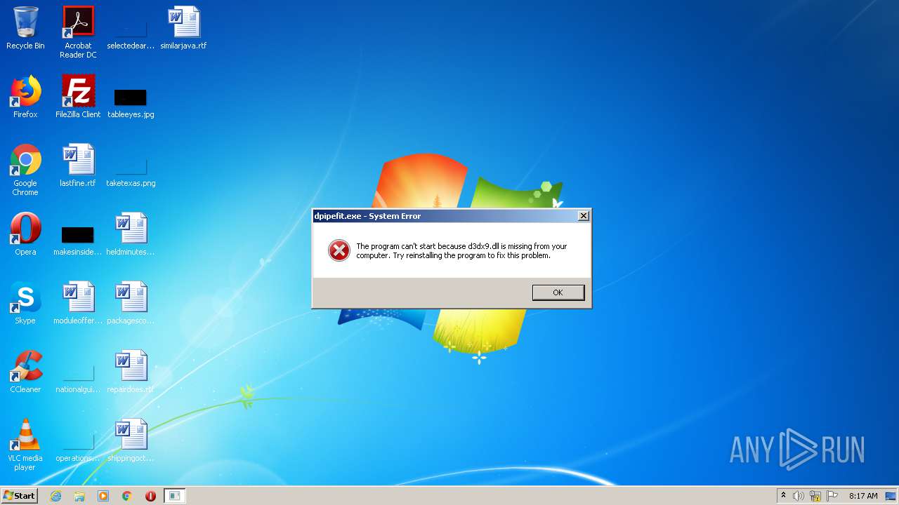 Malware Analysis Dpipefit Exe No Threats Detected Any Run Malware