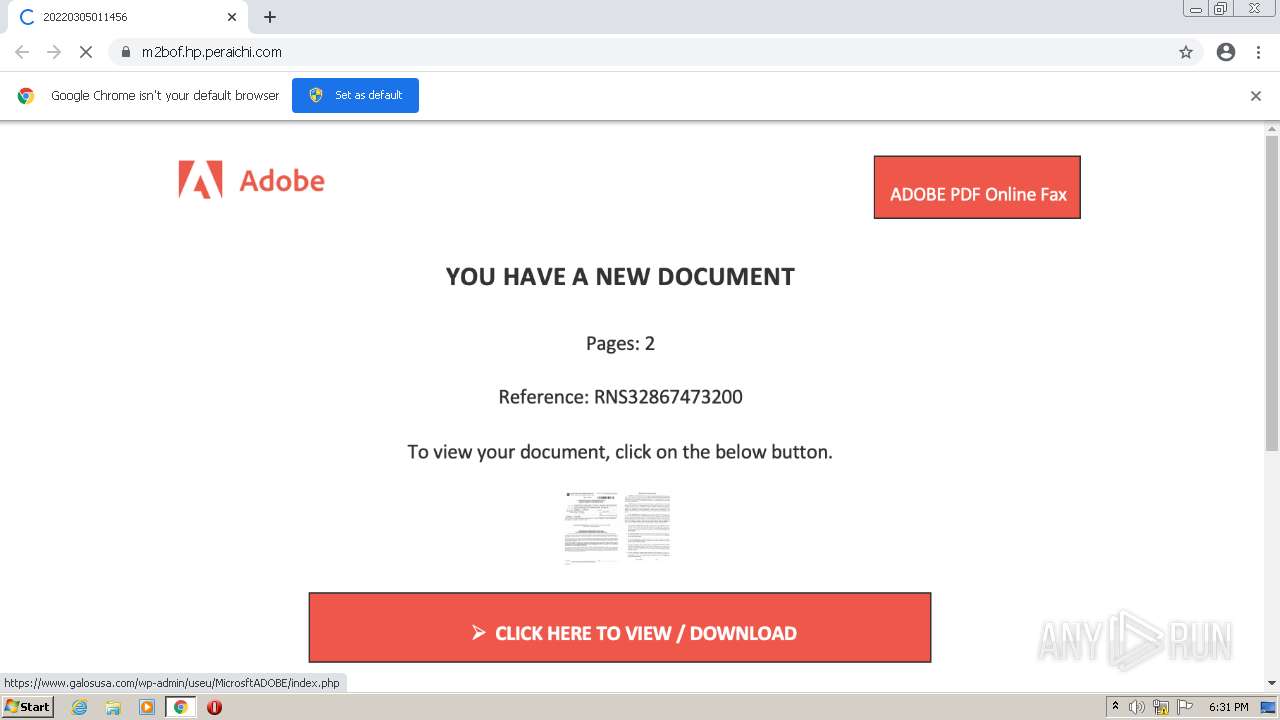 Malware analysis https://m2bof.hp.peraichi.com/ Malicious activity | ANY.RUN - Malware Sandbox ...