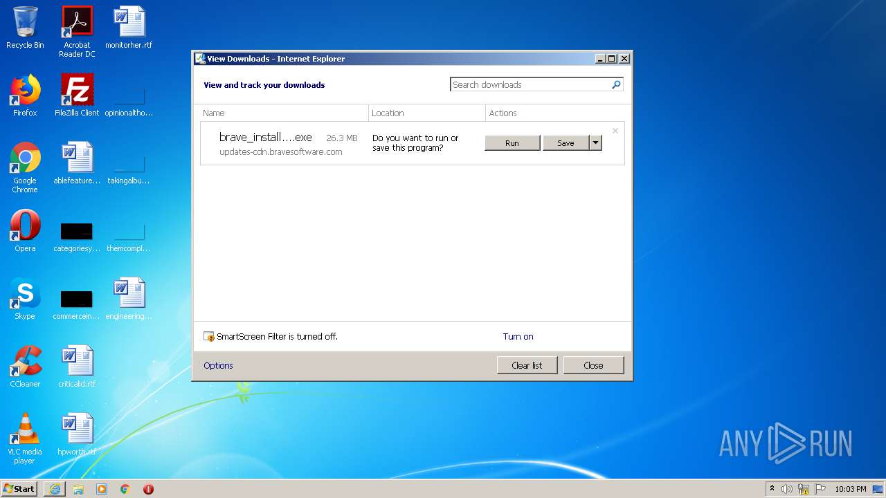 Malware analysis http://updates-cdn.bravesoftware.com/build/Brave ...