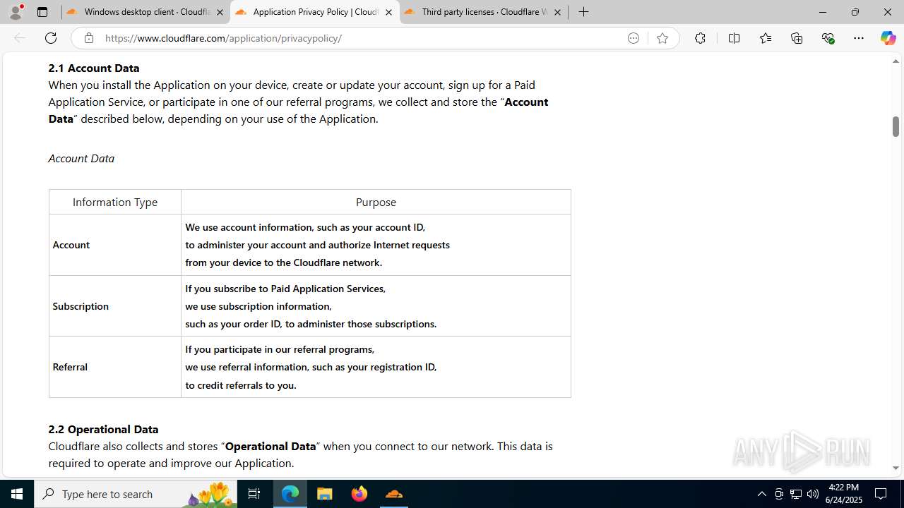 Malware analysis https://developers.cloudflare.com/warp-client/get-started/windows/ Malicious ...