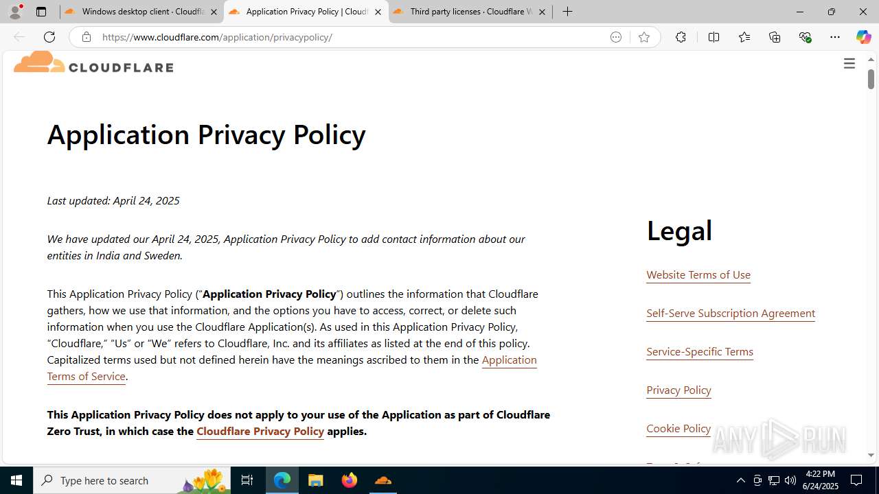 Malware analysis https://developers.cloudflare.com/warp-client/get-started/windows/ Malicious ...