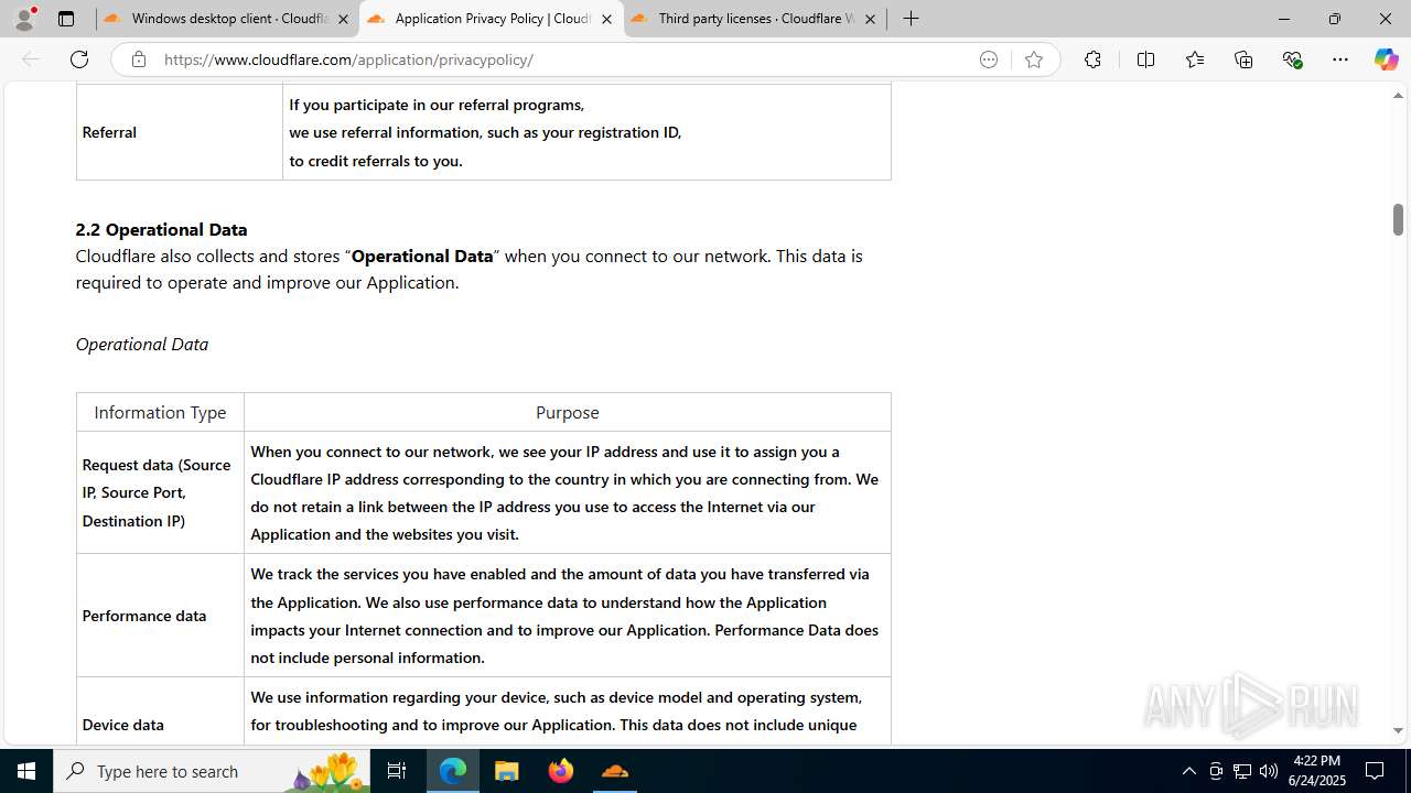 Malware analysis https://developers.cloudflare.com/warp-client/get-started/windows/ Malicious ...