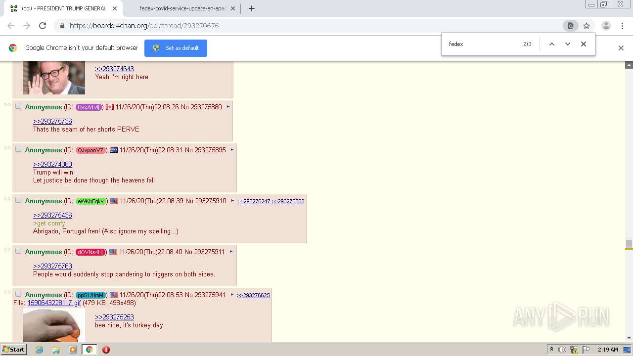 Malware analysis https://boards.4chan.org/pol/thread/293270676 ...