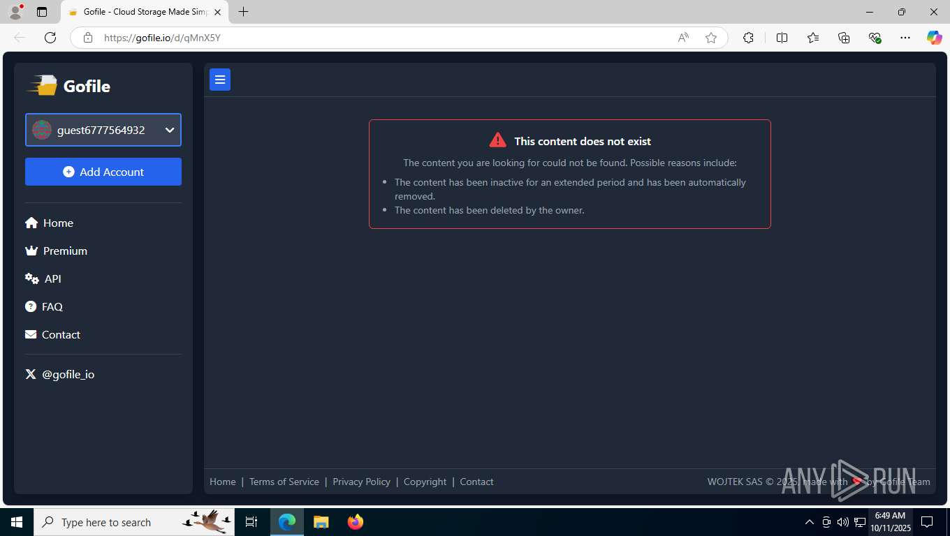 Malware analysis https://gofile.io/d/qMnX5Y Malicious activity | ANY.RUN - Malware Sandbox Online