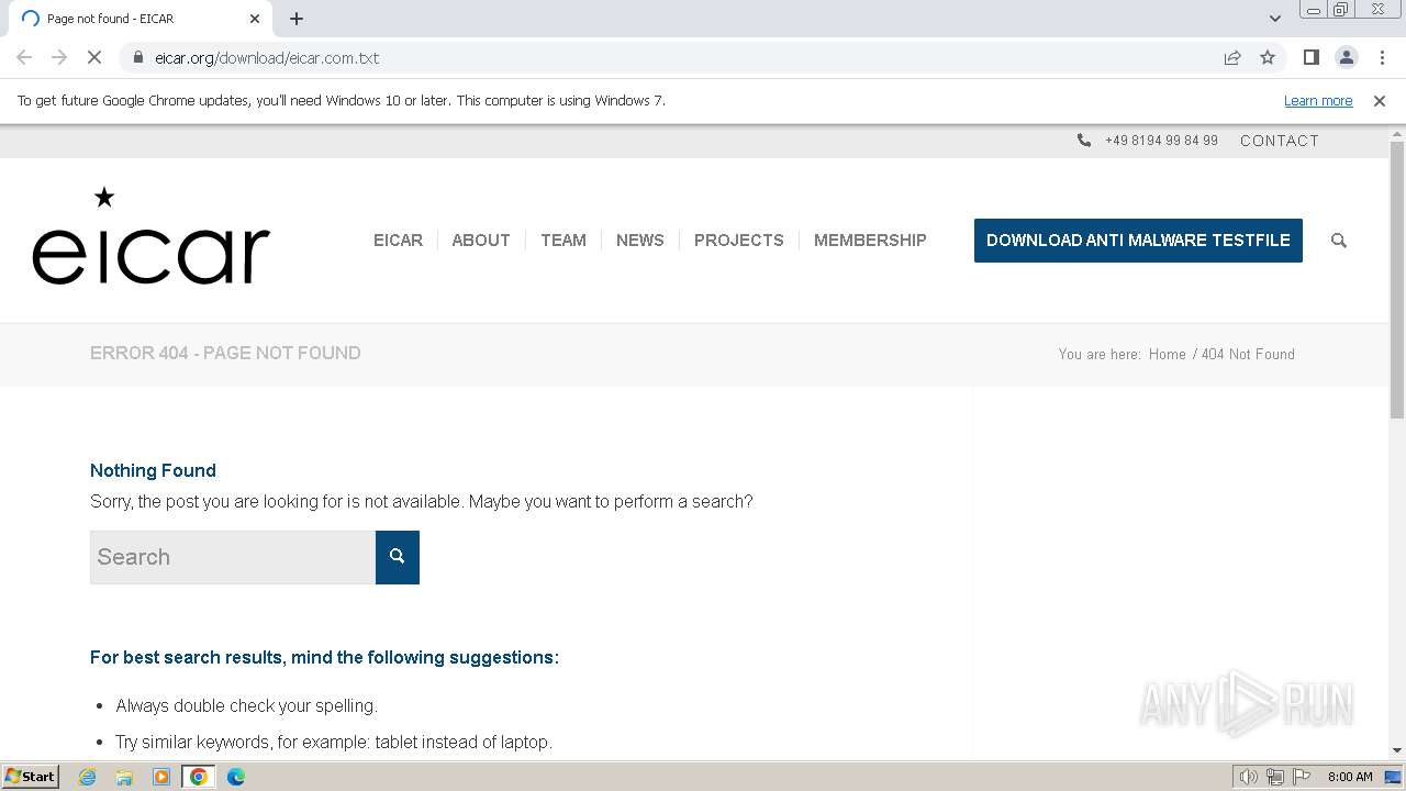 Malware analysis http://www.eicar.org/download/eicar.com.txt Malicious ...