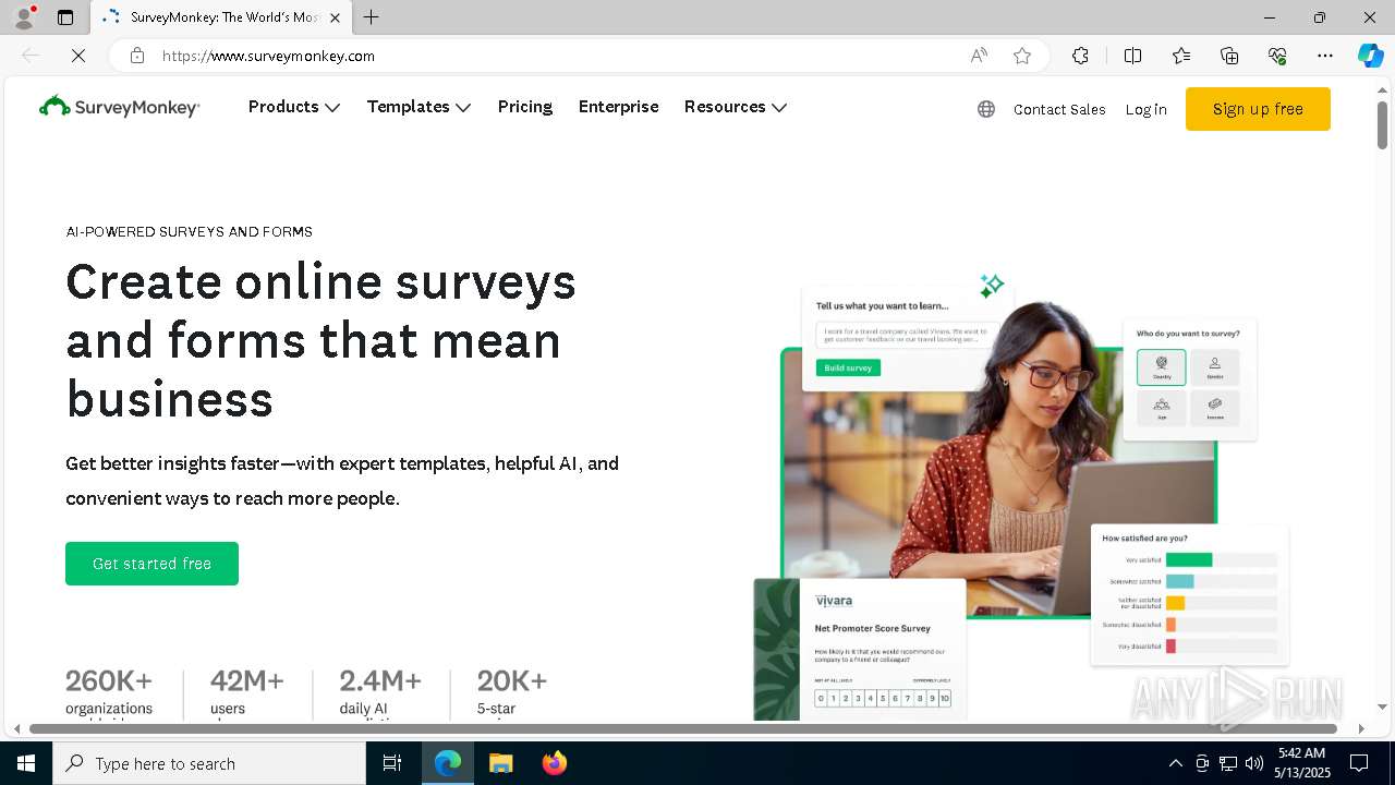 Analysis surveymonkeyuser.com No threats detected - Interactive analysis ANY.RUN