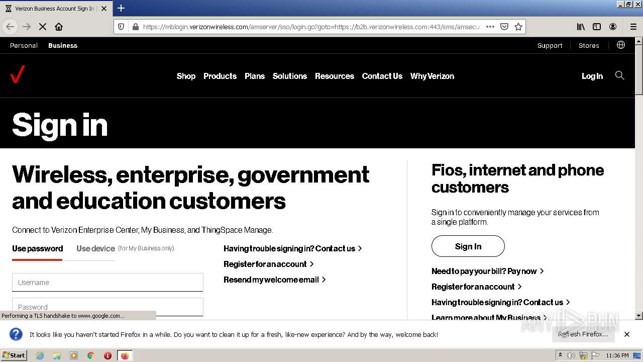 Malware analysis https://ecrmomcl.verizonwireless.com/omclickservice/document/click?a=ECRMOM&c ...