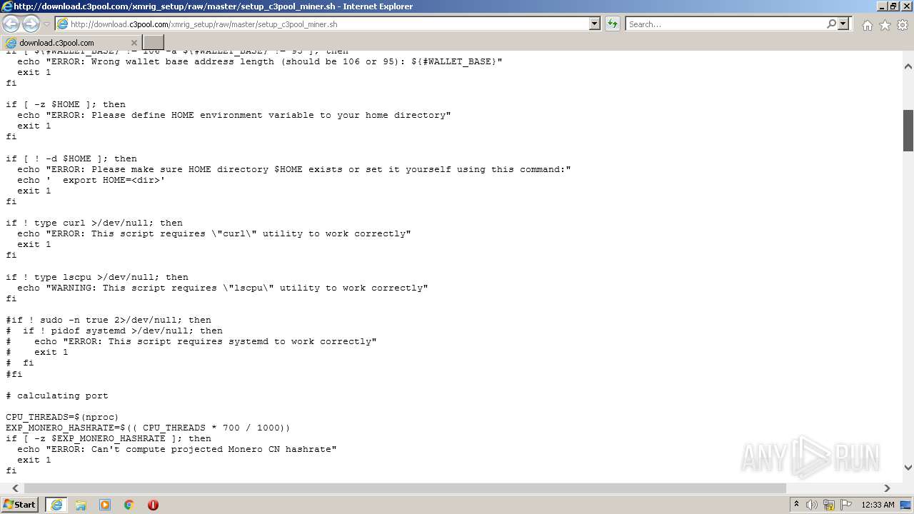 Malware analysis http://download.c3pool.com/xmrig_setup/raw/master/setup_c3pool_miner.sh ...