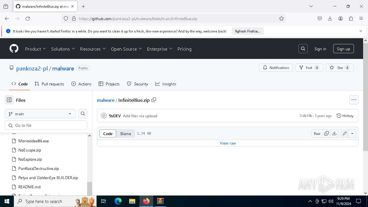 Malware analysis https://github.com/pankoza2-pl/malware Malicious ...