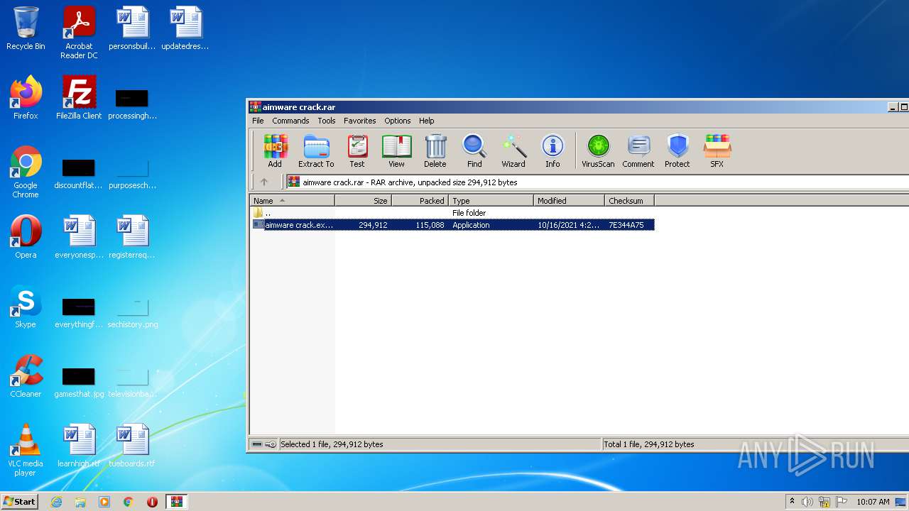 Malware analysis aimware crack.rar Malicious activity | ANY.RUN - Malware Sandbox Online