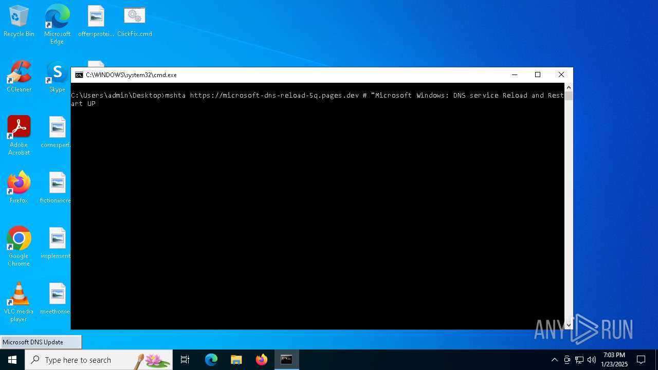 Malware analysis ClickFix.cmd Malicious activity | ANY.RUN - Malware ...
