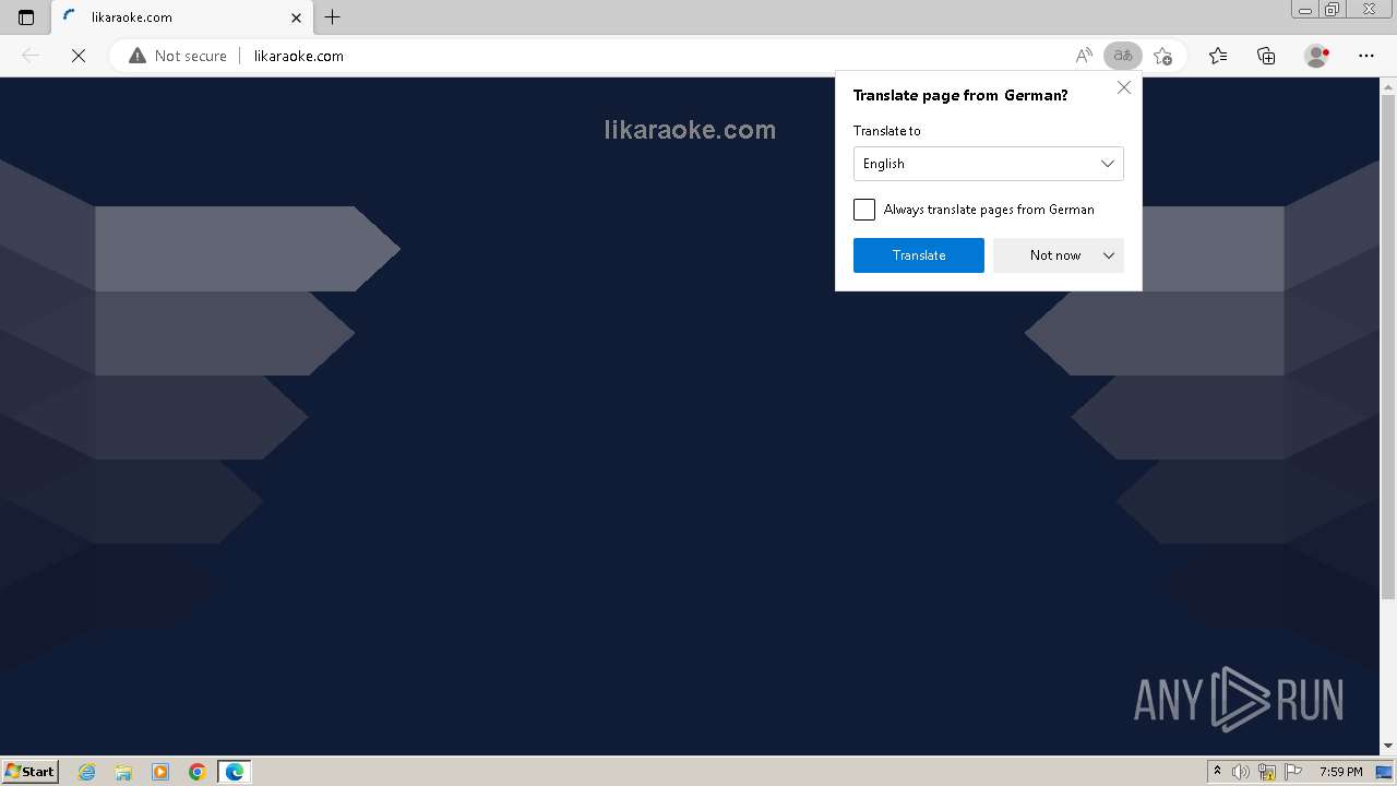 Malware analysis likaraoke.com No threats detected | ANY.RUN - Malware Sandbox Online