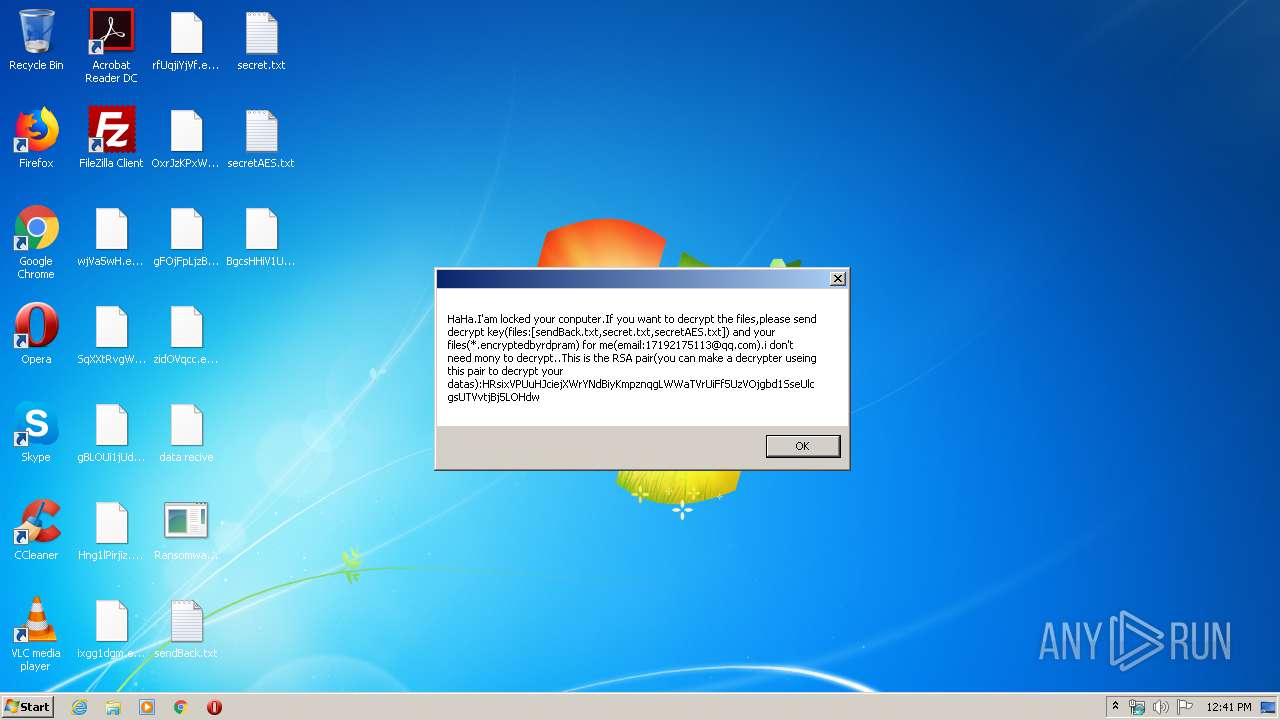 Malware analysis Ransomware.exe Suspicious activity | ANY.RUN - Malware ...