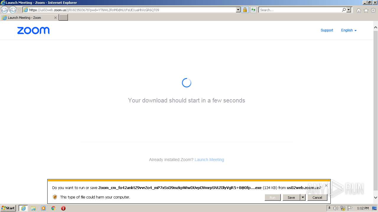 Malware analysis https://us02web.zoom.us/j/81823503678?pwd=YTNWL2RnM0dHU1FsUE1uaHhXcGR6QT09 ...