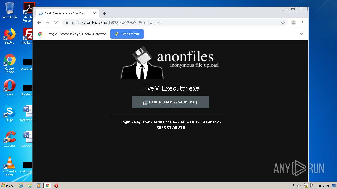 Malware analysis https://anonfiles.com/rdn573Kcod/FiveM_Executor_exe ...