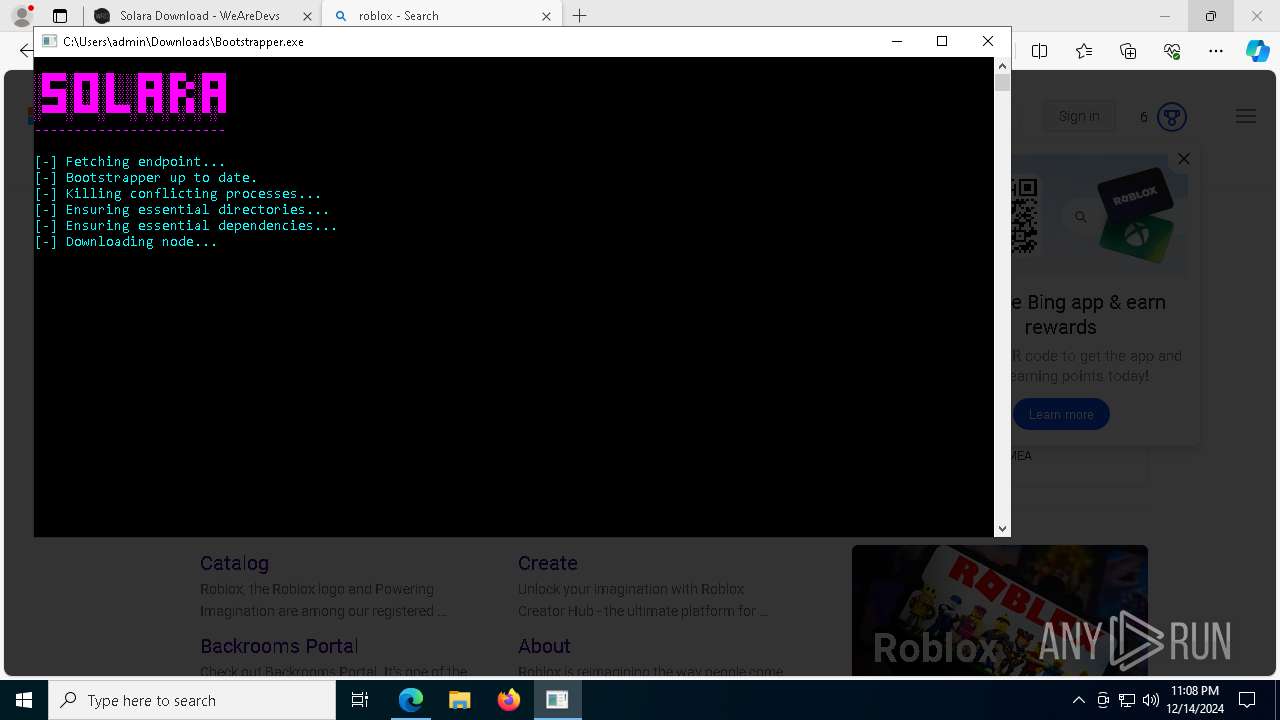 Malware analysis https://wearedevs.net/d/Solara Malicious activity | ANY.RUN - Malware Sandbox ...
