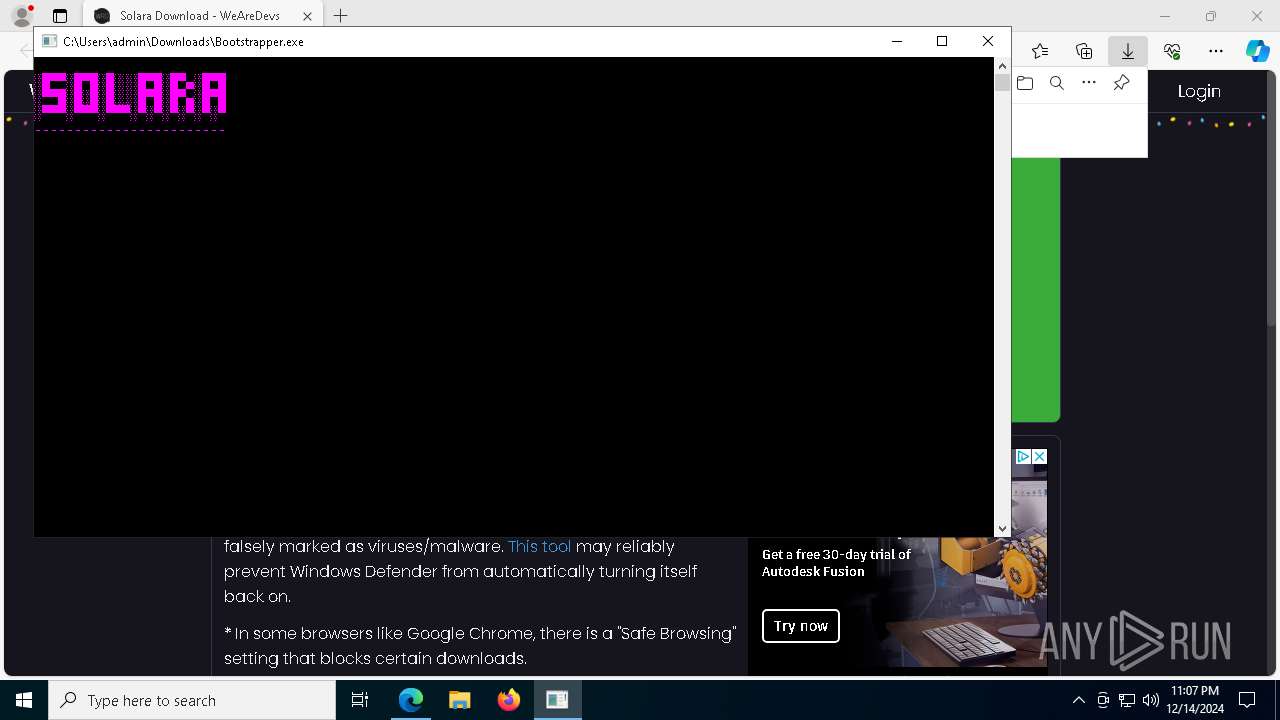 Malware analysis https://wearedevs.net/d/Solara Malicious activity | ANY.RUN - Malware Sandbox ...