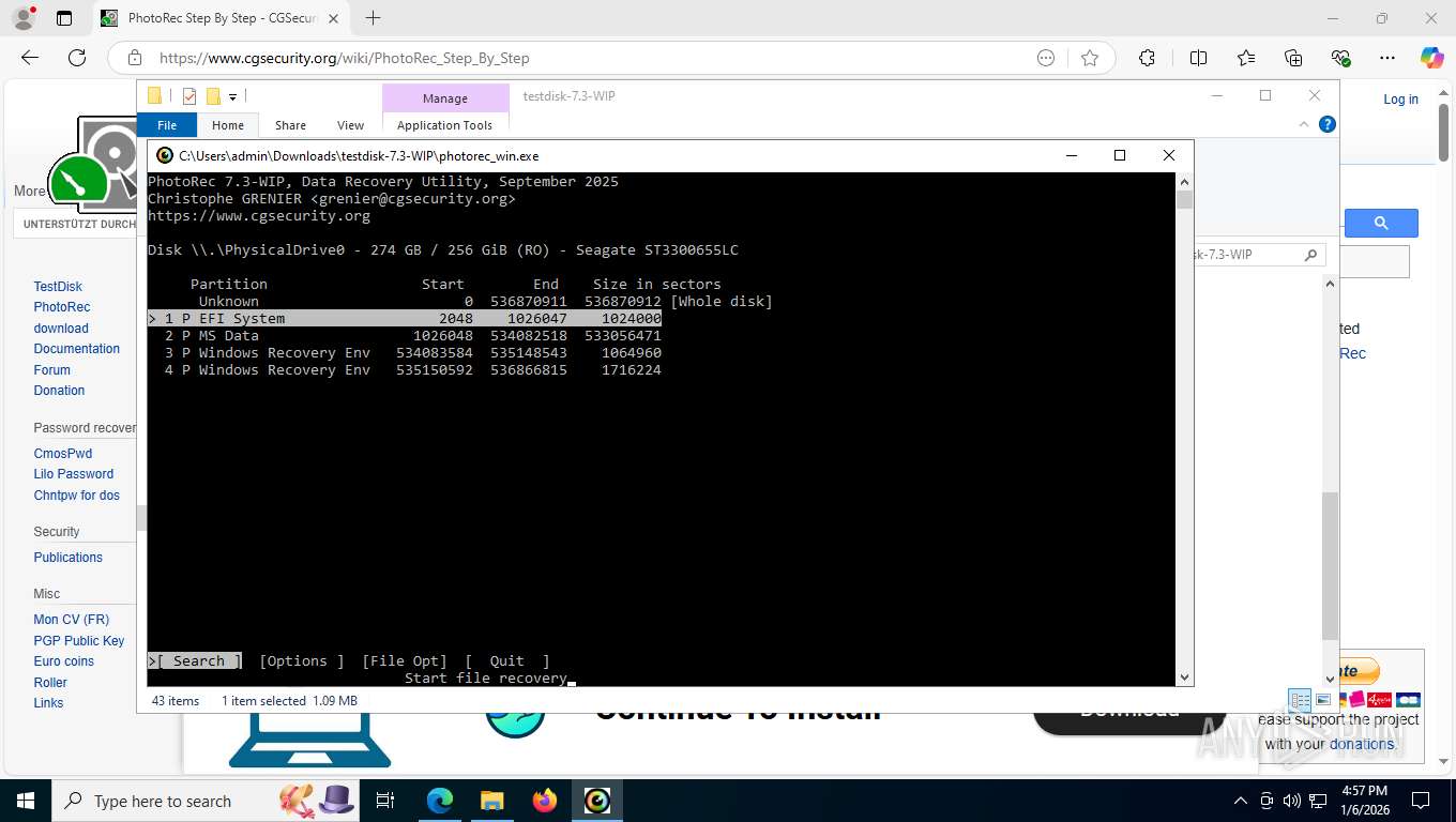 Malware analysis https://www.cgsecurity.org/wiki/TestDisk_Descargar ...