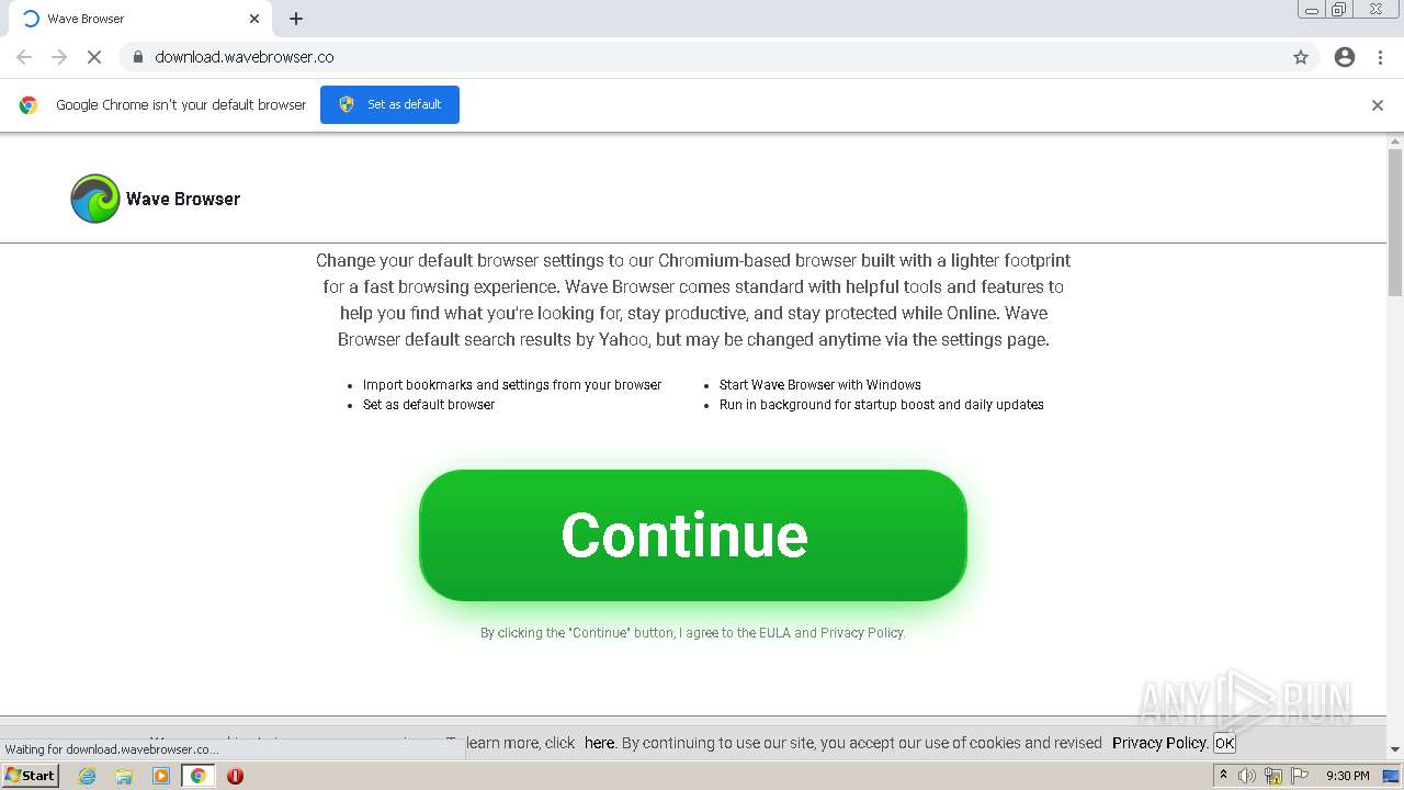 Malware analysis https://download.wavebrowser.co Malicious activity ...