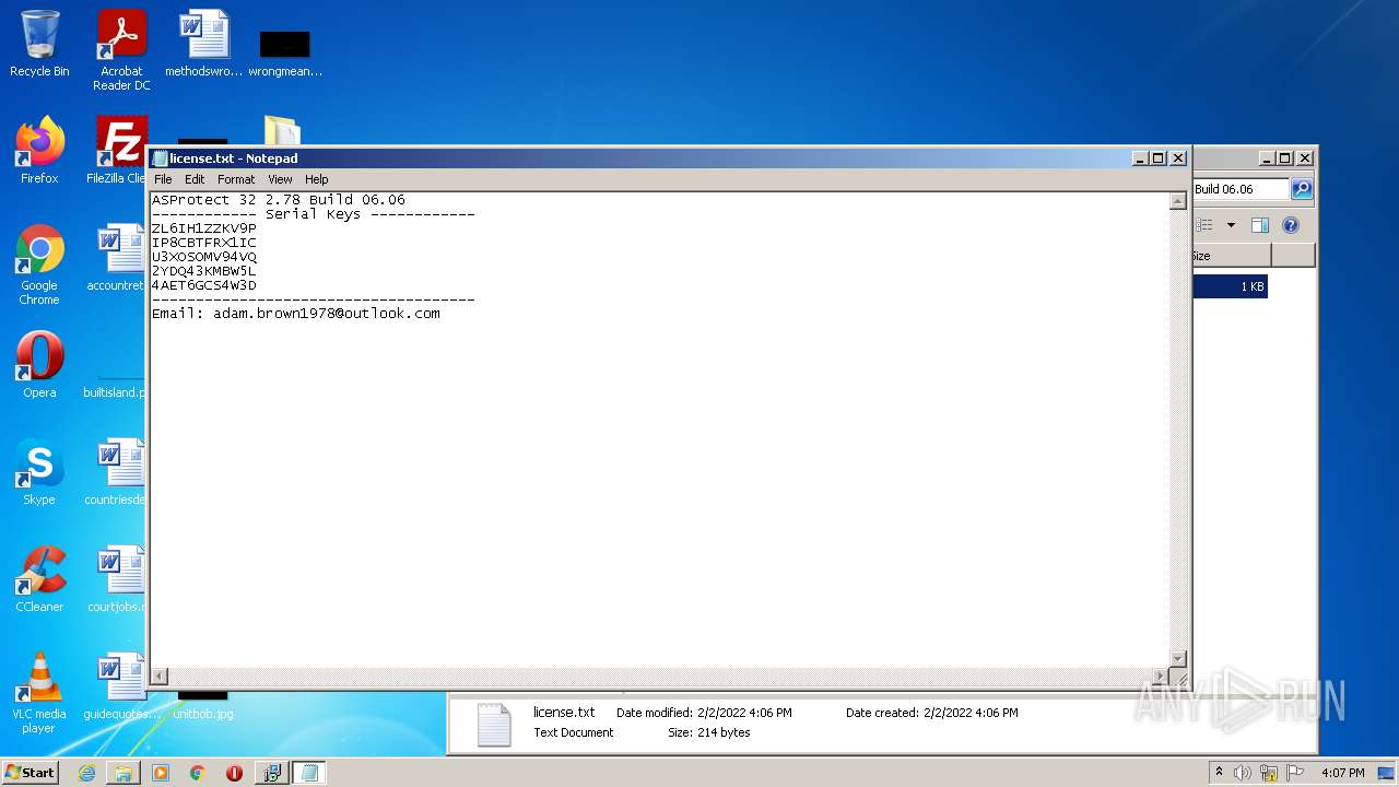 Malware analysis ASProtect 32 2.78 Build 06.06.exe Malicious activity | ANY.RUN - Malware ...