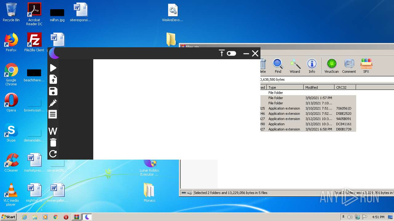Analysis Files.zip (md5: Dc7a80a1419f9348ce1a2e0015fce250) Malicious