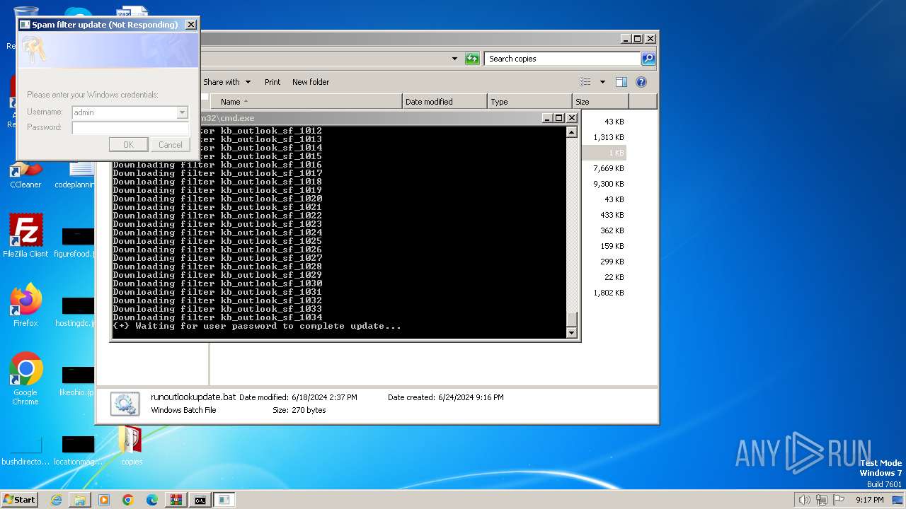 Analysis copies.zip (MD5: 413816FE1713ED236525525FAA21E07F) Malicious activity - Interactive ...