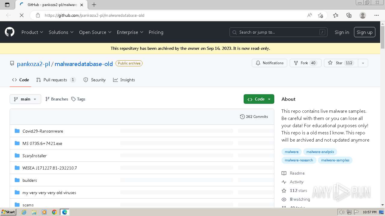 Malware analysis https://github.com/pankoza2-pl/malwaredatabase-old Malicious activity | ANY.RUN ...