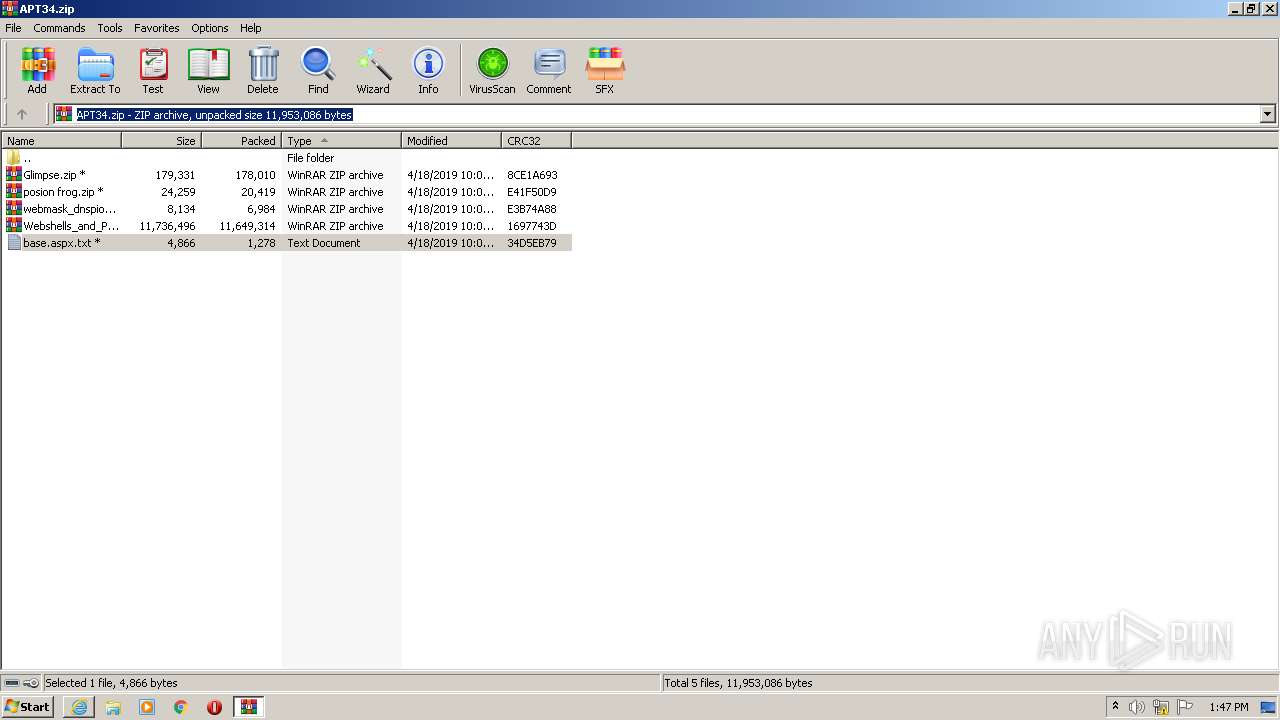 Malware analysis https://raw.githubusercontent.com/ytisf/theZoo/master/malware/Source/Original ...