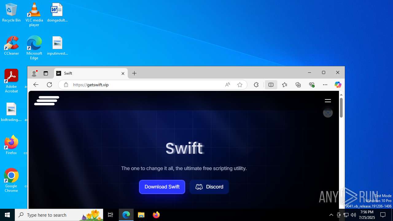 Malware analysis https://getswift.vip/ Malicious activity | ANY.RUN - Malware Sandbox Online