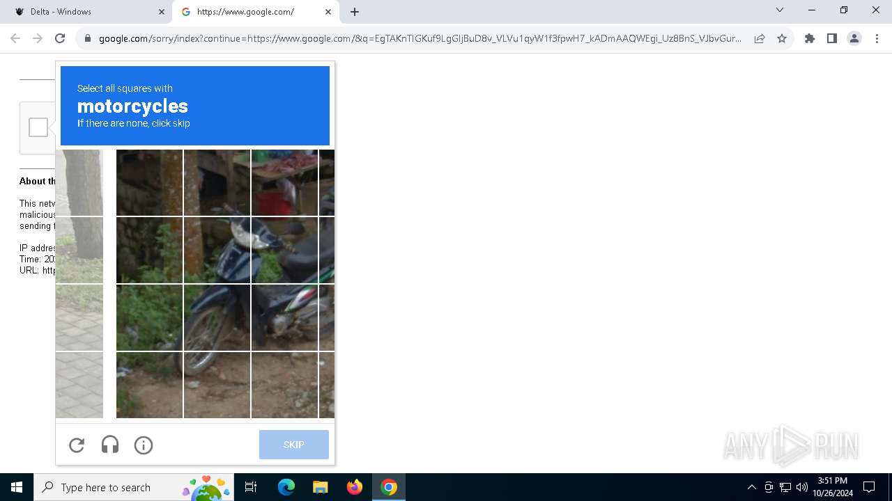 Malware analysis https://deltaexploits.gg/windows Malicious activity | ANY.RUN - Malware Sandbox ...