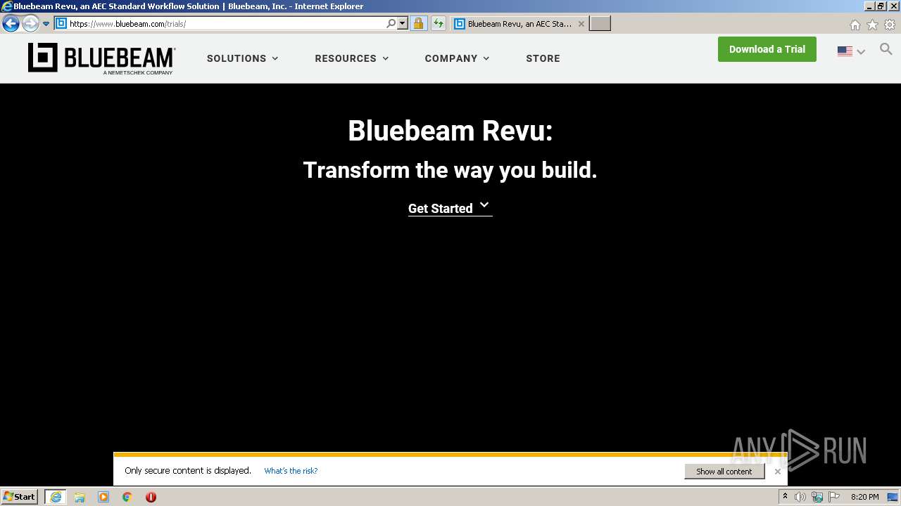 Malware analysis https://www.bluebeam.com/solutions/revu#bluebeam ...