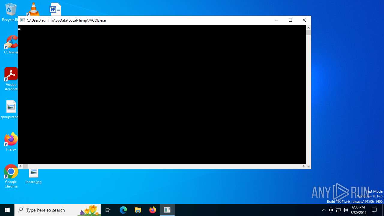 Malware analysis JACOB.exe Malicious activity | ANY.RUN - Malware ...
