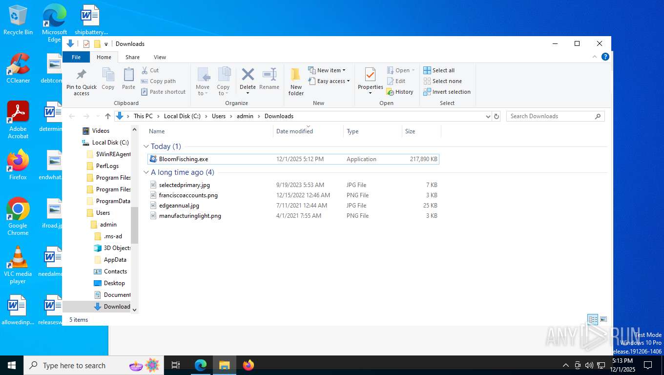 Malware analysis https://github.com/injuriez/Bloomfisching/releases/download/1.3.1/BloomFisching ...
