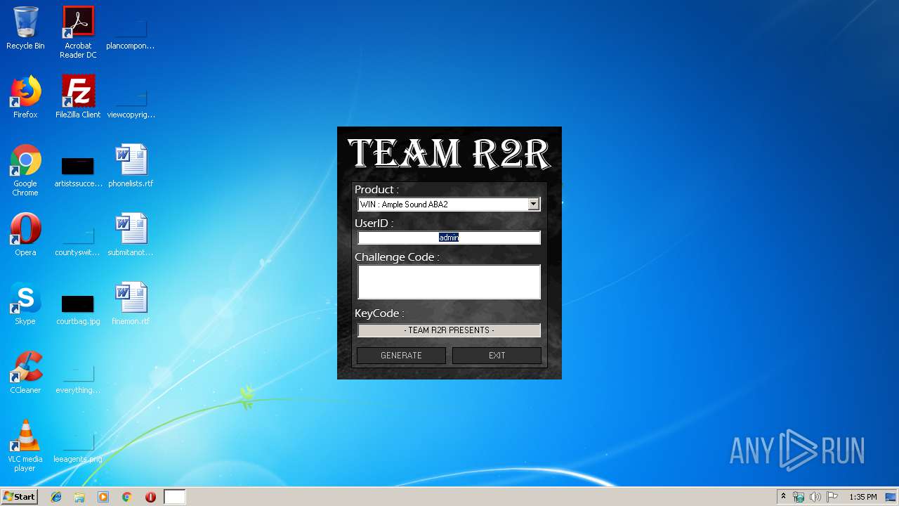 Analysis Ample_Sound_Keygen.exe (MD5: 81838D17CE282F834C1B12AFB37DAB51 ...