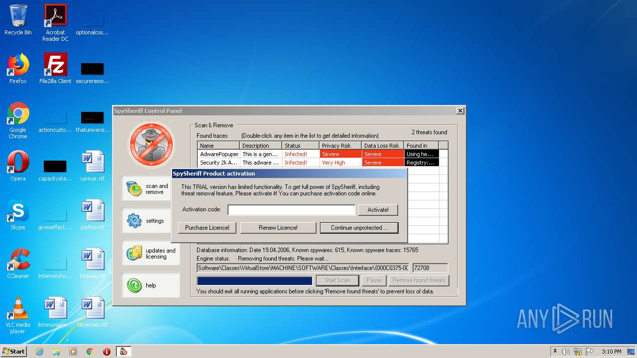 Malware Analysis Spysheriff.zip Malicious Activity