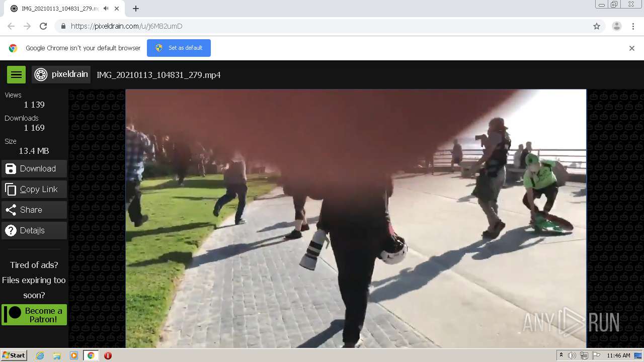 Malware analysis https://pixeldrain.com/u/j6M82umD Malicious activity ...