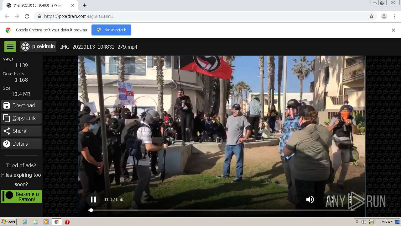 Malware analysis https://pixeldrain.com/u/j6M82umD Malicious activity ...