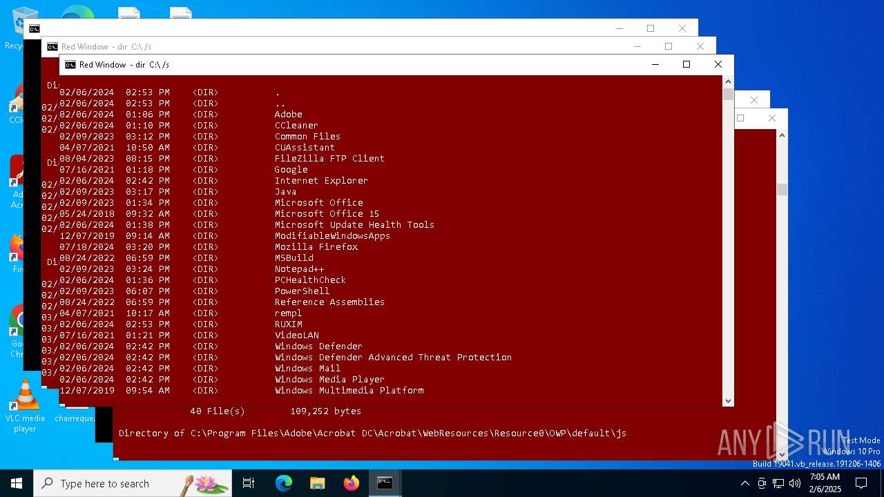 Malware analysis dir.bat Malicious activity | ANY.RUN - Malware Sandbox ...