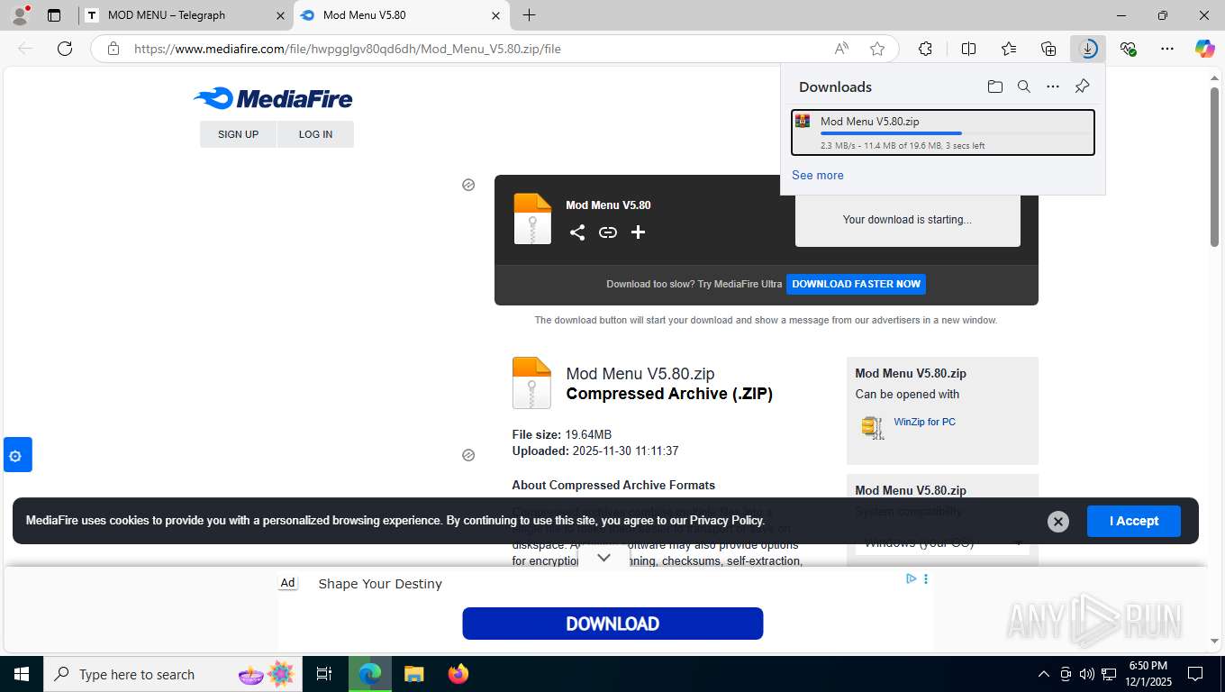 Malware analysis https://telegra.ph/MOD-MENU-08-21 Malicious activity ...