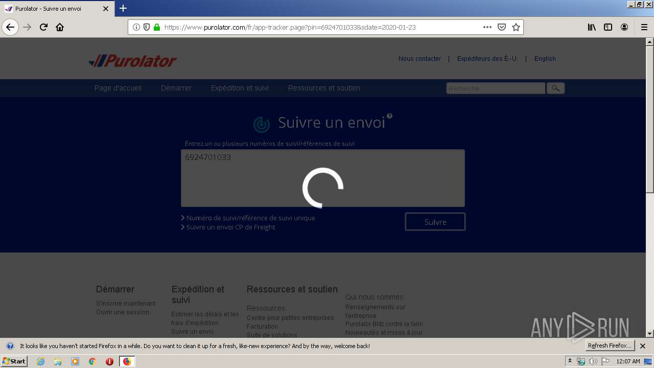 Malware analysis https://www.purolator.com/fr/ship-track/tracking ...