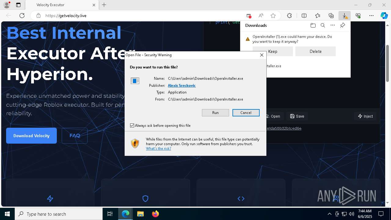 Malware analysis https://getvelocity.live/ Malicious activity | ANY.RUN ...