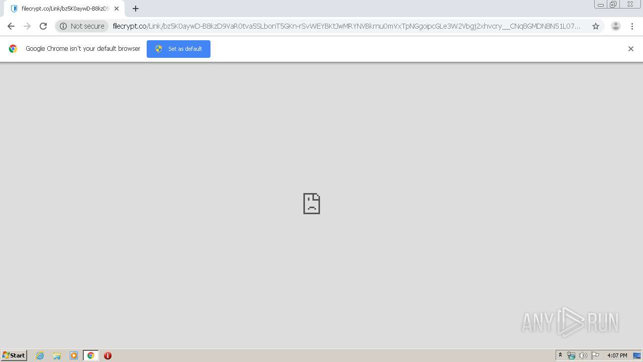 Malware analysis https://filecrypt.cc/Container/70B3EB8C0F.html No threats detected | ANY.RUN ...