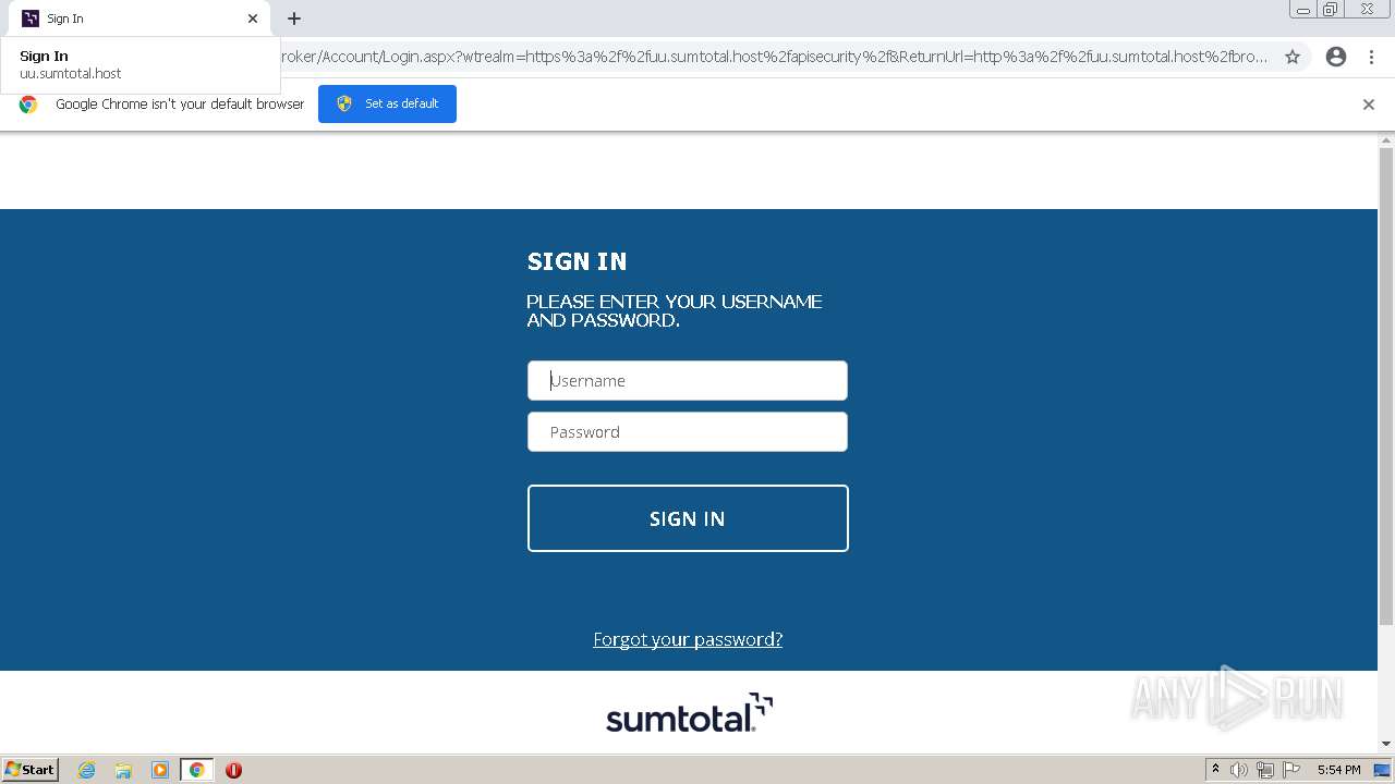 Malware analysis https://uu.sumtotal.host/core/pillarRedirect?relyingParty=LM&lang=es&url=app ...