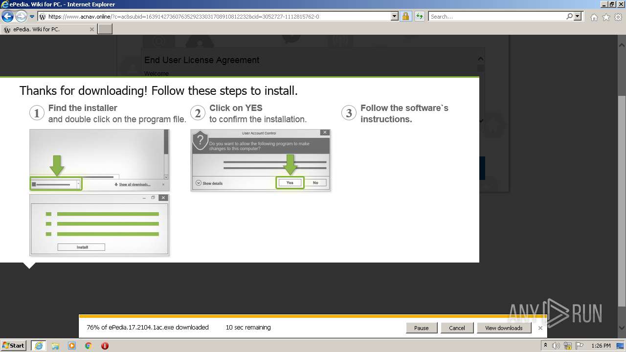 Malware Analysis Https:  Downloads2021.com ?pid=6&offer Id=618&ref Id 