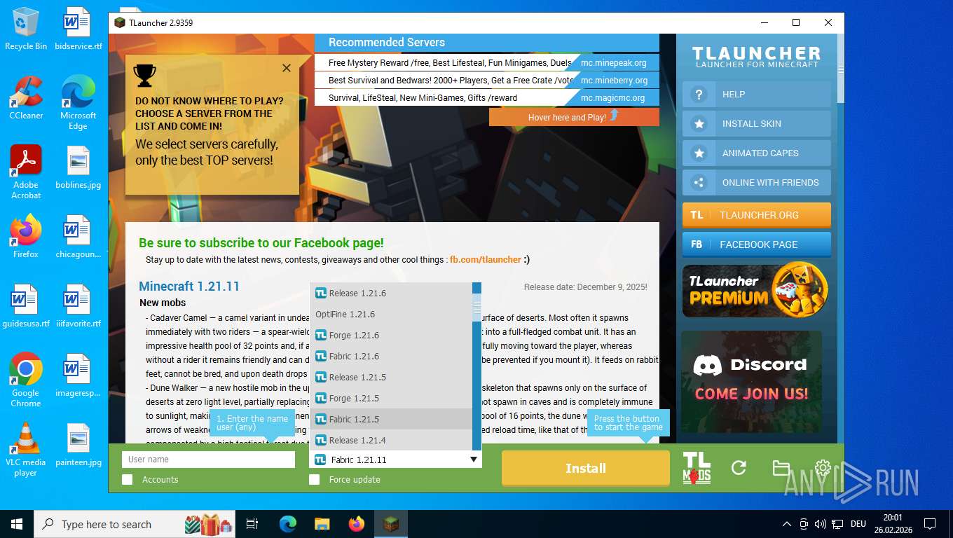 Malware analysis TLauncher-Installer-1.9.5.5.exe Malicious activity ...