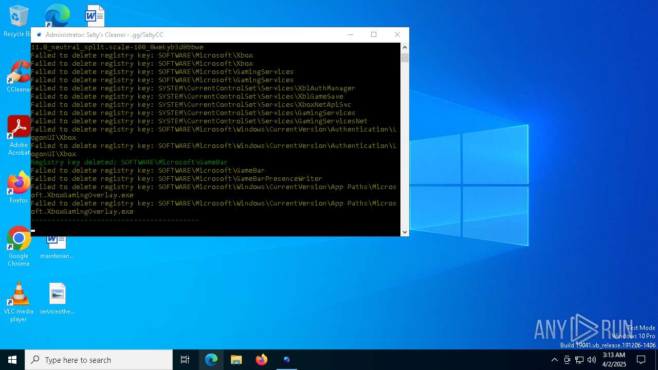 Malware analysis Salty Cleaner.exe Malicious activity | ANY.RUN ...