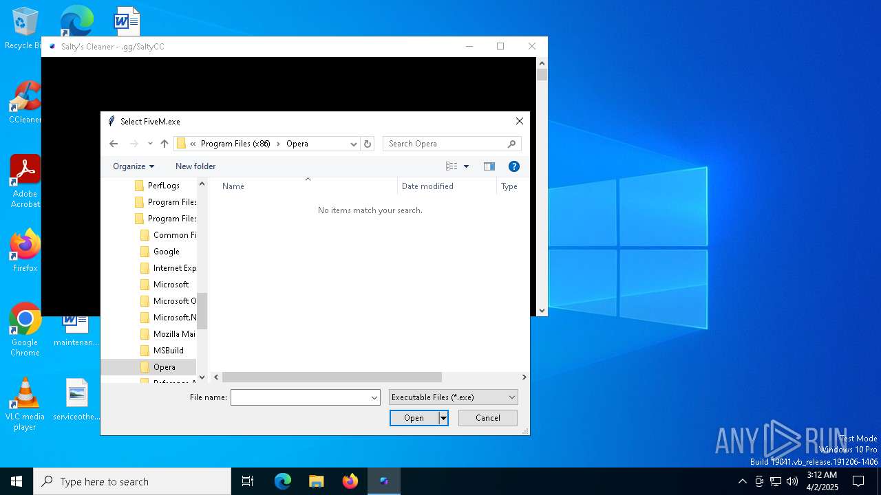 Malware analysis Salty Cleaner.exe Malicious activity | ANY.RUN ...